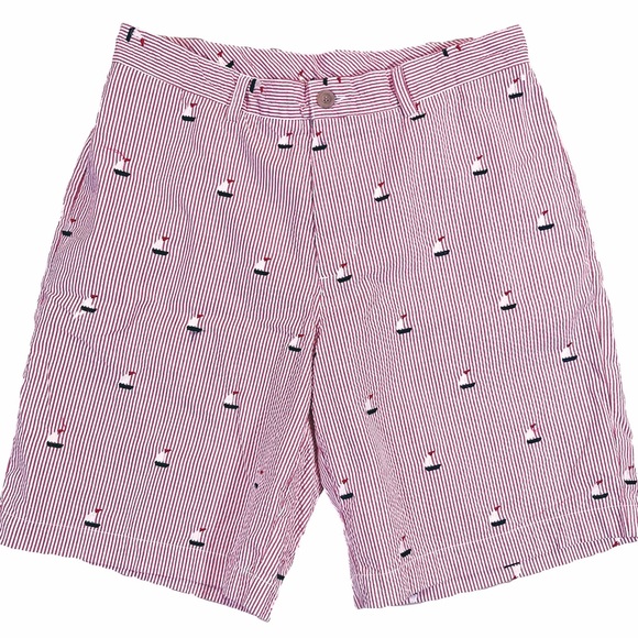 Kelly's Kids | Shorts | Classic Preppy Red Seersucker Mens Shorts With ...